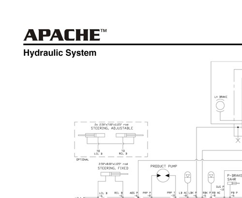 2013 Apache AS720 AS1020 AS1025 AS1220 Sprayer Hydraulic Schematic ...