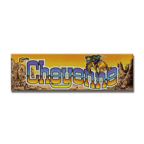 Cheyenne Premium Arcade Marquee Insert Reproduction Header/Backlit Sign ...