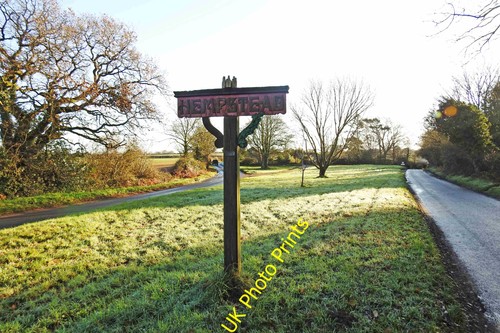 Photo A3 Hempstead village sign Holt/TG0838 The simplest of signs with ...