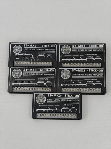 Lot of 5 RDL ST-MX3 Stick-On Line-Level Mixing Amplifier Pro Mixer ...