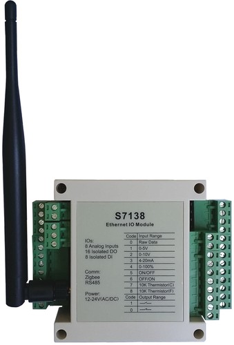 zigbee modbus rtu analog input modules 8 channel 0-10v 0-20m input 16 ...