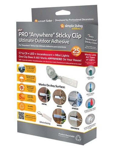 Ultimate Outdoor Adhesive Sticky Clips Max Pro Anywhere Simple Living ...