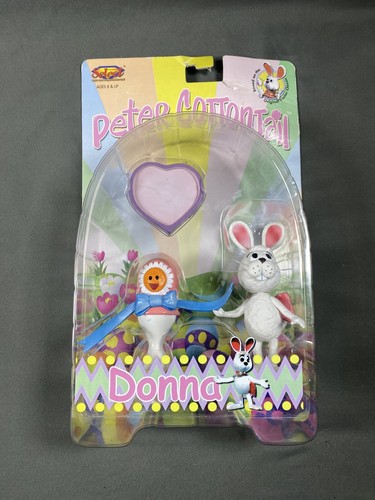 2001 Peter Cottontail Donna & Flower Action Figure Rankin Bass Diamond ...