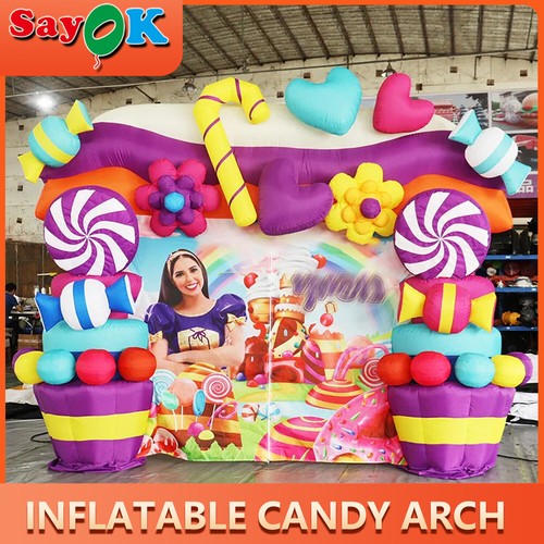 Inflatable Candy Arch Curtain Meters Archway Advertising Bow forEvent ...