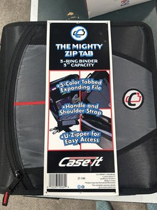 Case Mighty Zip Tab Zipper Binder 3 Inch Rings 5 Color Tab - Où acheter ...