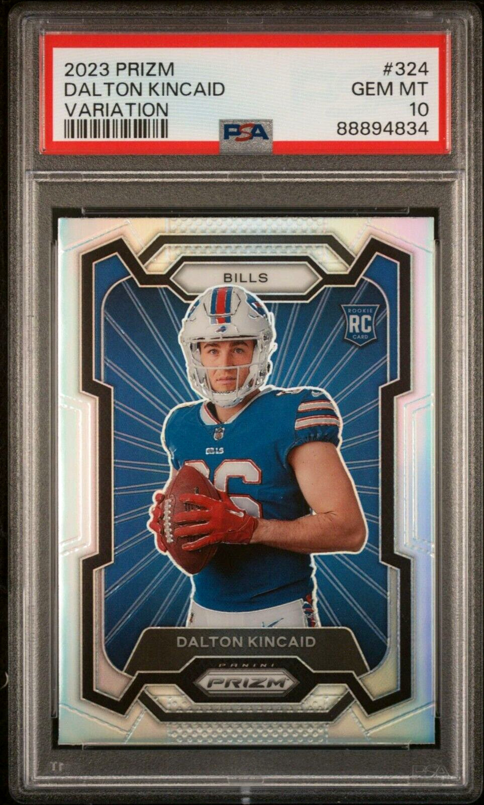 Dalton Kincaid 2023 Prizm #324 Rookie Variation - Silver PSA 10 Price ...