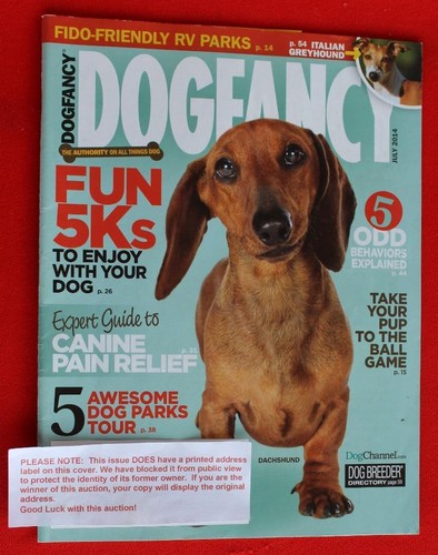 RARE Collectible ~ DACHSHUND Issue ~ DOG FANCY Magazine ~ July 2014 | eBay