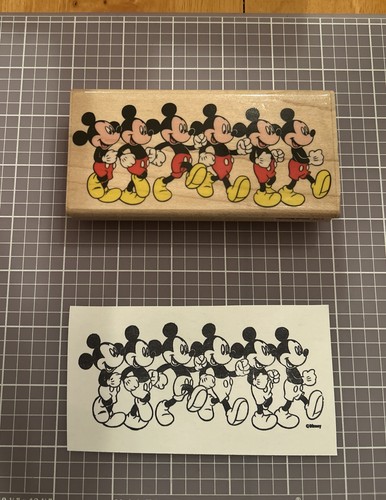 Disney Marching Mickey Mouse 421-F Rubber Stamp Rubber Stampede Walking ...