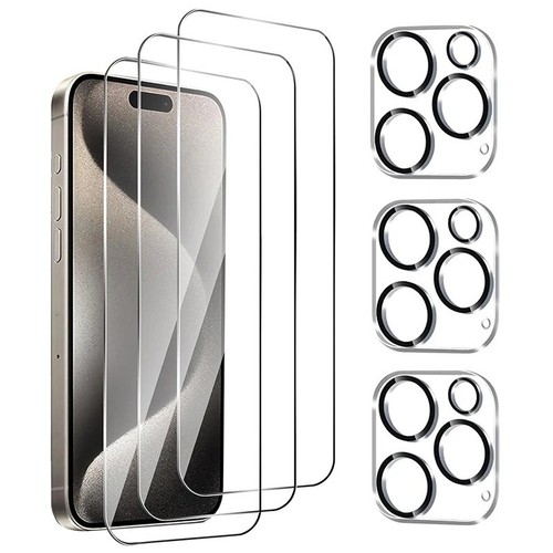 Screen Protectors For iPhone 11 12 13 14 15 Pro Max Camera Lens ...