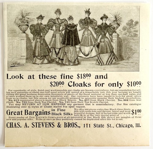 Chas Stevens Cloaks Capes 1894 Advertisement Victorian Clothing ...