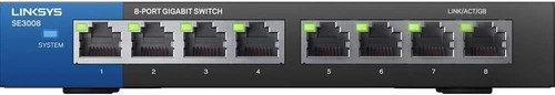 Linksys SE3008 8 Port Gigabit Switch, Fast Ethernet Hub, Ethernet ...