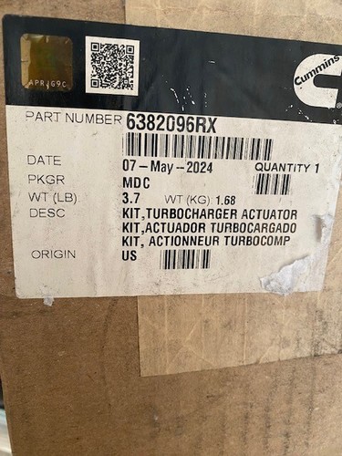 GENUINE CUMMINS 6382096RX TURBOCHARGER ACTUATOR KIT | eBay