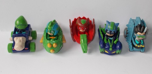 PJ MASKS SET DINO TROUBLE DINOSAUR CARS VEHICLES ROMEO NIGHT NINJA ...