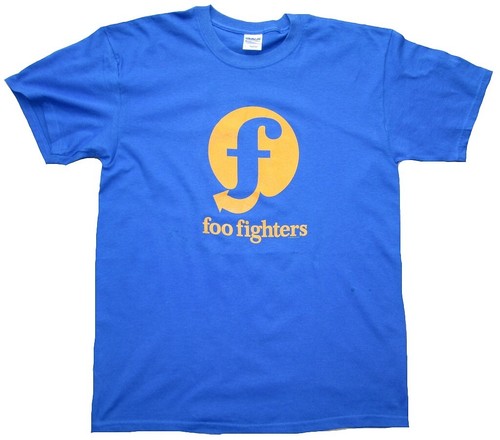 Official Foo Fighters Merchandise Circle F Rockband Rock T-Shirt Blue S ...