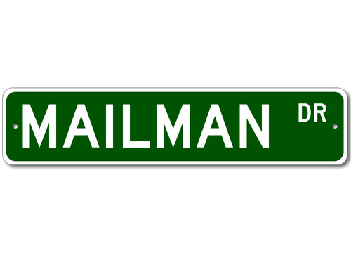 MAILMAN Street Sign - Personalized Last Name Signs | eBay