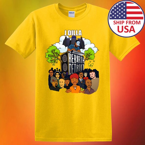 J Dilla Rebirth Of Detroit Men's Daisy Yellow Size S to 3XL | eBay