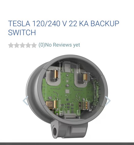Tesla Backup Switch 1624171-95 | eBay