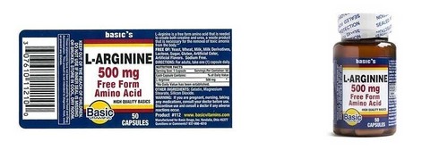 SM Basic's L-Arginine Cap 500 Mg - 50ct | eBay