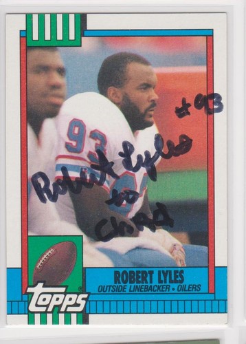 ROBERT LYLES HOUSTON OILERS 1990 TOPPS #212 TCU PERSONALIZED ...