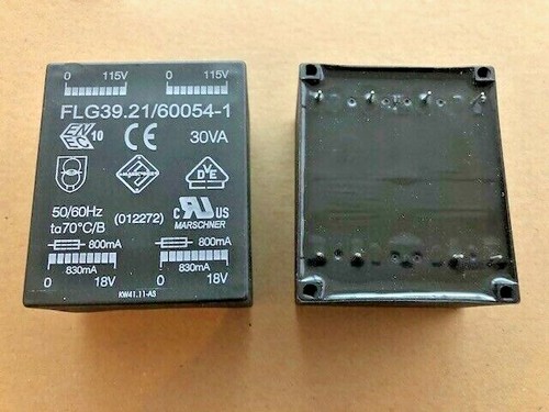 1 Stück FLG39.21-60054-1 Trafo MARSCHNER GMBH & CO 2X115V - 2X18V 30VA ...