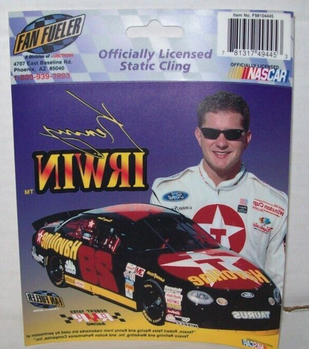 KENNY IRWIN #28 TEXACO FAN FUELER 6X6 WINDOW STATIC CLING DECAL | eBay