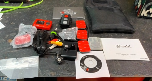 NABI SQUARE HD Hi-Def POCKET CAMERA Video Recorder WATERPROOF Case ...