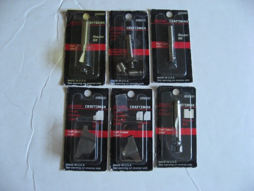 Sears Craftsman Set Of 6 Router Bits Arbor/Pilot Set 926000 | eBay