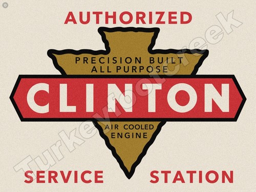 Clinton Engines Authorized Service Station 24" x 32" METAL SIGN | eBay