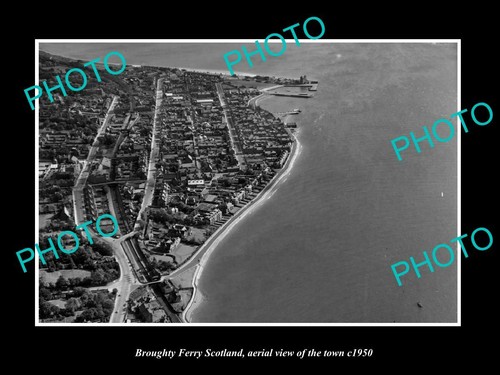 OLD 8x6 HISTORIC PHOTO OF BROUGHTY FERRY SCOTLAND AERIAL VIEW OF TOWN ...