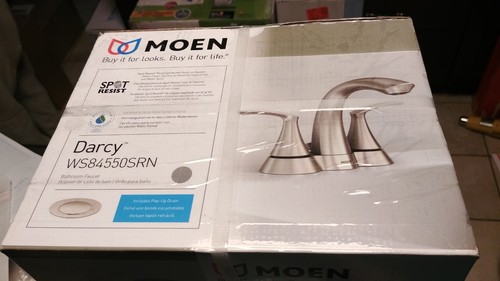 MOEN WS84550SRN Darcy 4 in. 2-Handle Bathroom Faucet Spot Resist ...
