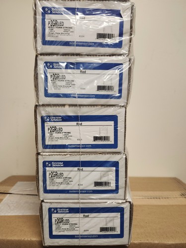 System Sensor #P2GRLED, Compact Horn/Strobe, 12/24 Volt, Wall Mt, Red ...