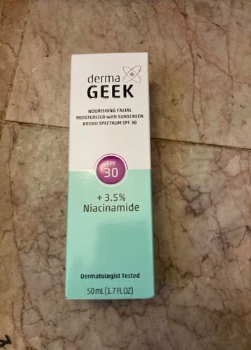 1.7 FL oz Derma Geek Nourishing Facial Moisturizer with Sunscreen Broad ...