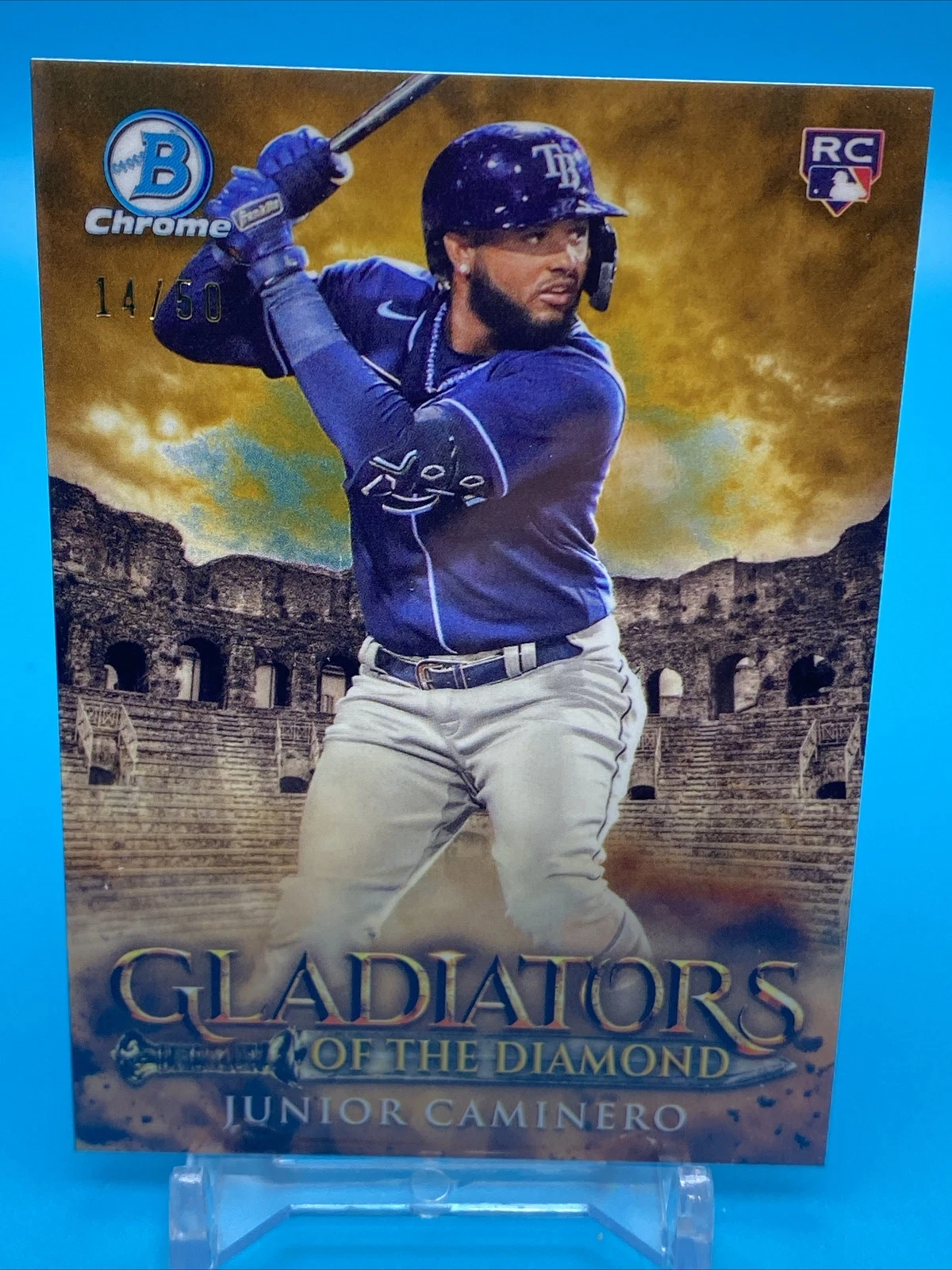 Junior Caminero 2024 Bowman #GOTD-3 Gladiators of the Diamond - Gold ...