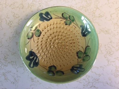 Rupi Vintage 1980 Garlic Grater Lemon Zester Plate Hand Painted Made in ...