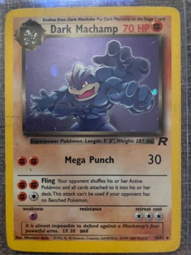 2000 Dark Machamp SWIRL 10/82 Holo Rare - Pokemon Team Rocket - Vintage ...