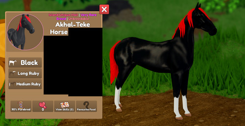 Wild Horse Islands-Roblox - Akhal-Teke Island Unique Hair IUH Ruby | eBay
