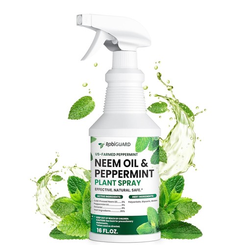 Neem Oil Spray for Plants & Peppermint Spray, 16oz | All-Natural Cold ...