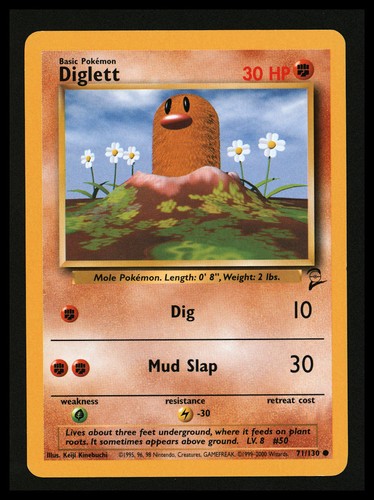 Pokemon Base Set 2 Diglett 71/130 Common Near Mint COMBINED SHIP | eBay