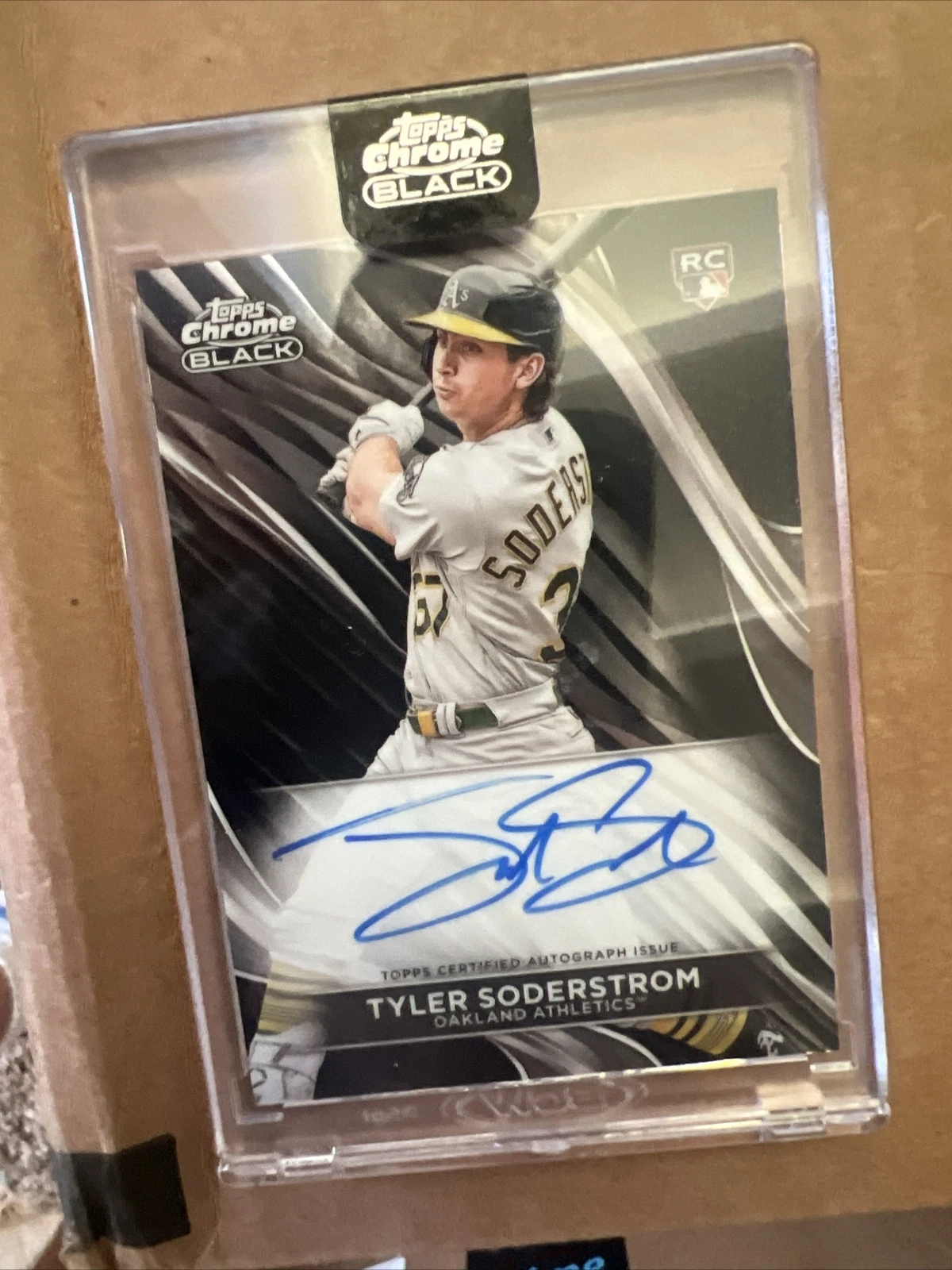 Tyler Soderstrom 2024 Topps Chrome Black #CBA-TS Autographs RAW Price ...