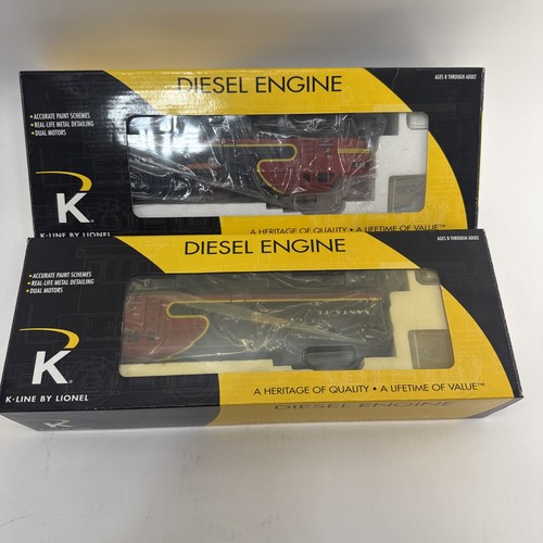 Set (2) K-Line Santa Fe Midnight Chief Diesel Engine Alco Powered Unit ...