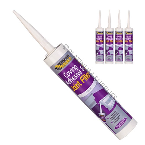 4X EVERBUILD COVING ADHESIVE WHITE JOINT FILLER 310ML POLYSTYRENE ...
