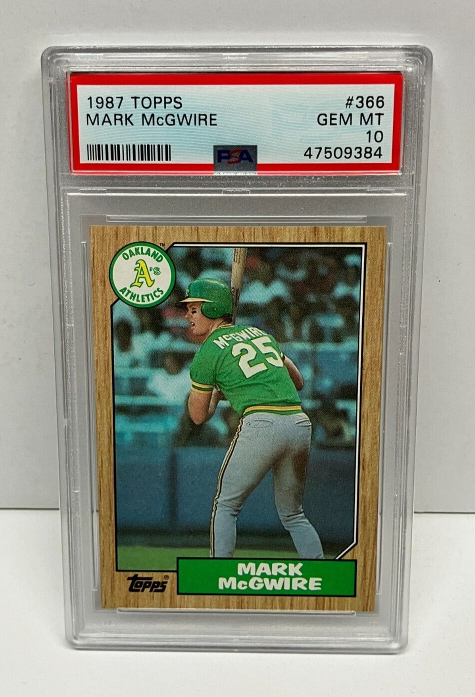 Mark McGwire 1987 Topps #366 Base Price Guide - Sports Card Investor
