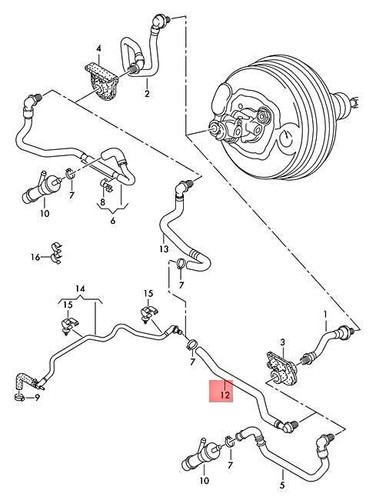 Genuine AUDI A8 S8 quattro 4E2 Vacuum Pipe With Non-Return Valve ...