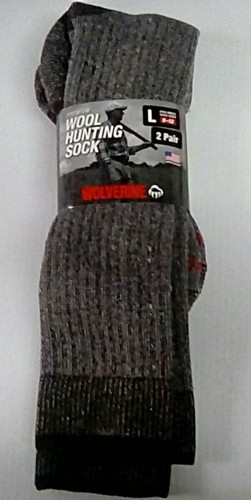 Wolverine Hunter Wool Mid-Calf Boot Sock, Large, 2 pair pack | eBay