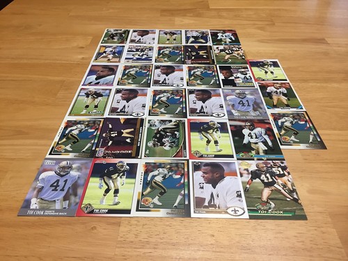 TOI COOK LOT OF 33 FOOTBALL CARDS NEW ORLEANS SAINTS DEFENSIVE BACK ...