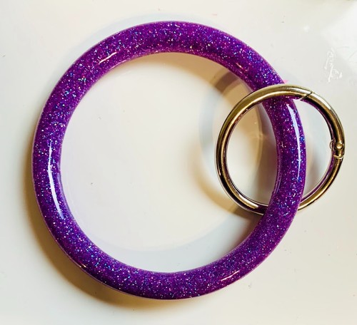 Sparkling glitter Purple Keychain Bracelet Only-Keychain Wristlet | eBay