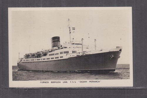 FURNESS BERMUDA LINE " TSS OCEAN MONARCH ", c1955 ppc., unused. | eBay
