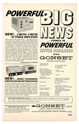 QST Ham Radio Mag. Ad POWERFUL BIG NEWS...Comes In Little Packages ...