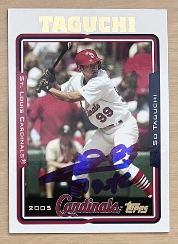 So Taguchi Signed 2004 Topps Baseball Card Autographed Auto St Louis ...