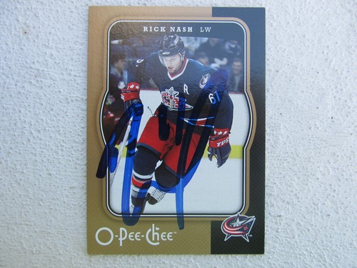 Columbus Blue Jackets Rick Nash Signed Autographed 2007-08 O-Pee-Chee ...